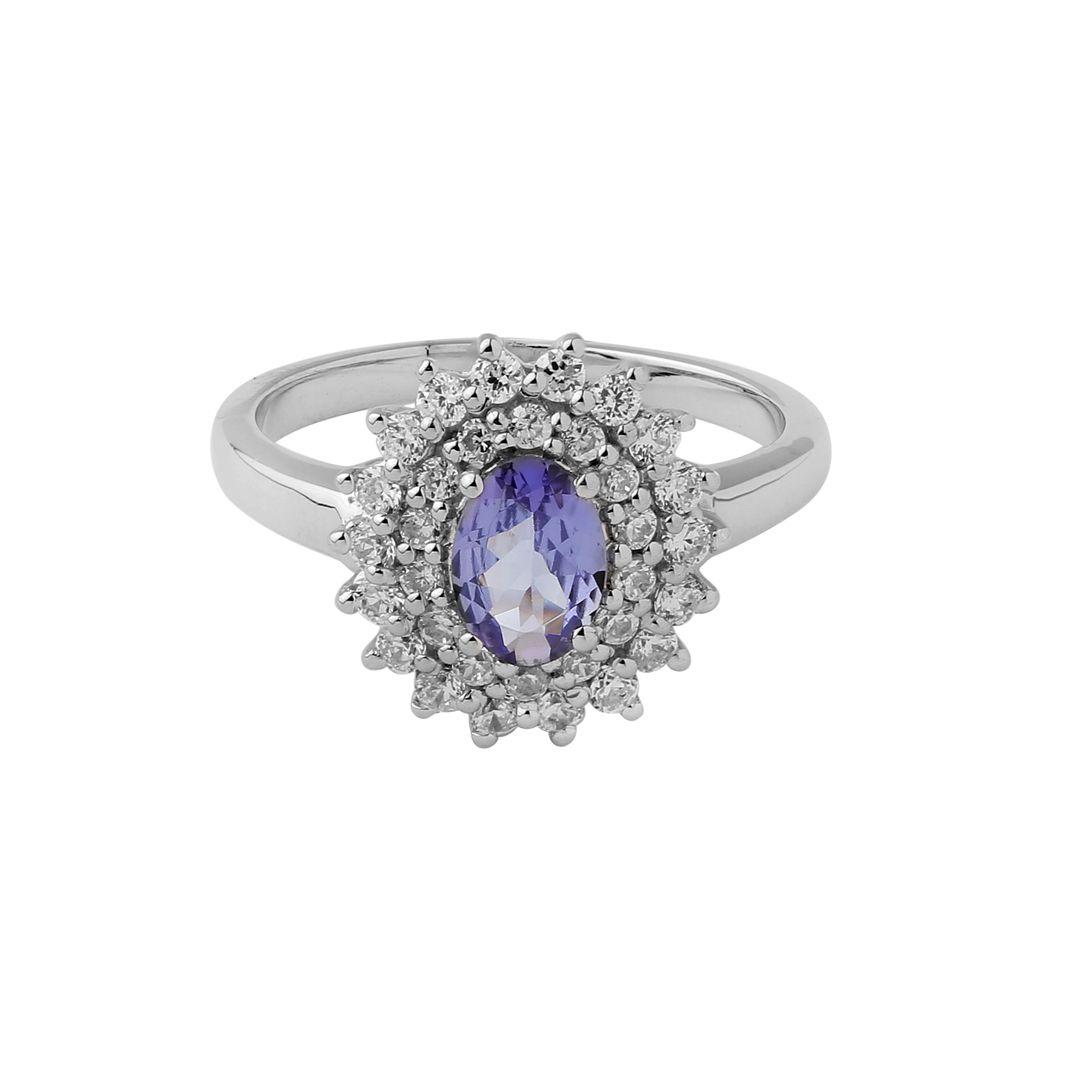 Tanzanite solitaire ring