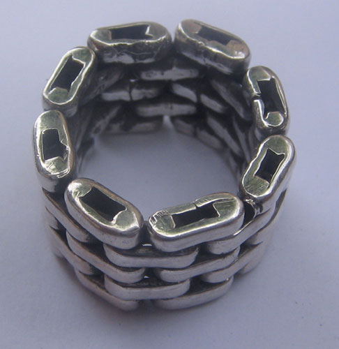 Plain silver ring